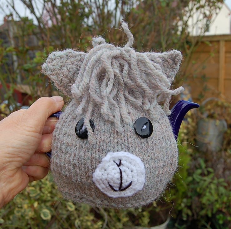 knitted tea cosy, Alpaca face Tea cosy - to fit... - Folksy