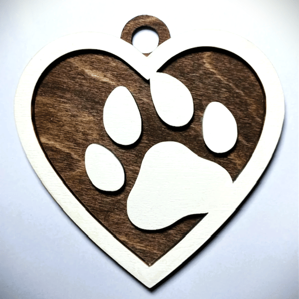 Dog Paw hanging decoration range - Folksy