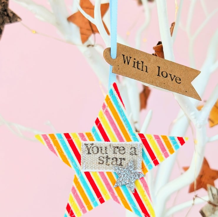 You're a Star Hanging Star Decoration with Plan... - Folksy