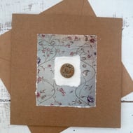 Handmade ceramic Gift card, blank greetings car... - Folksy