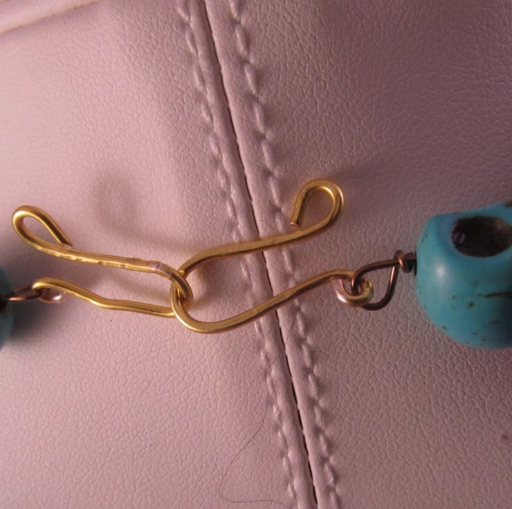 Statement Gothic Turquoise Blue Dyed Howlite Sk... - Folksy