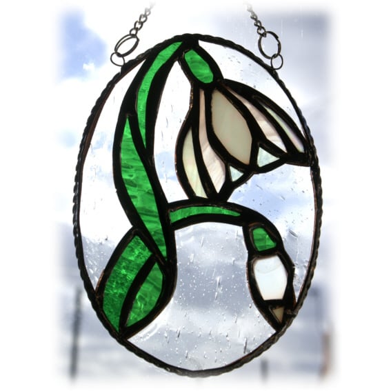 Snowdrop Stained Glass Suncatcher - a Picture - Folksy