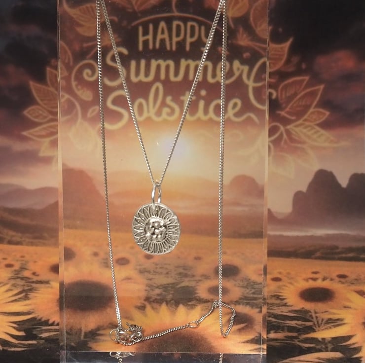 Sunflowers and Sunshine Solstice - Pendant ne... - Folksy