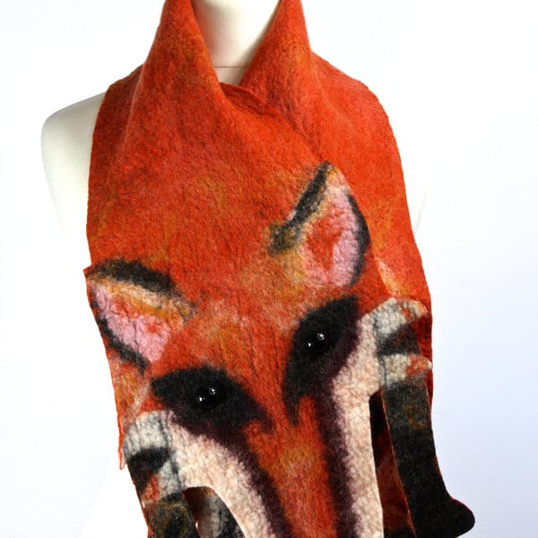 Handmade Felt Fox Scarf - Folksy