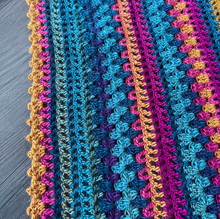 Colourful Crochet Shawl - Folksy