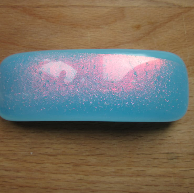 Handmade glass hair clip barrette - Mars - Folksy