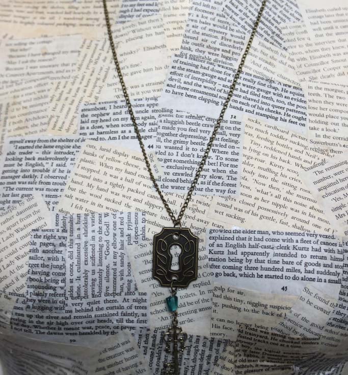 Steampunk Keyhole Charm and Key Charm Turquoise... - Folksy