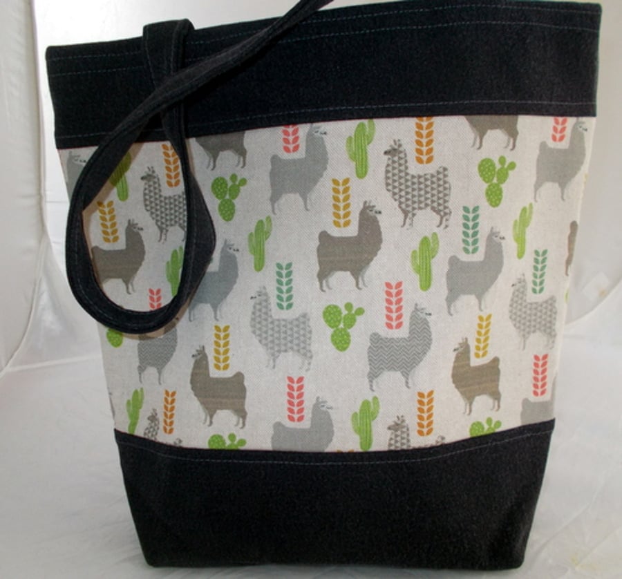 Bag with fun print of Alpacas - Folksy