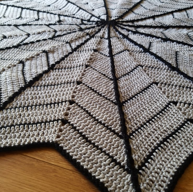Crochet Blanket Halloween Cobweb Spider Web Throw - Folksy