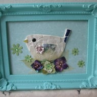 Mosaic Bird in a frame - Folksy
