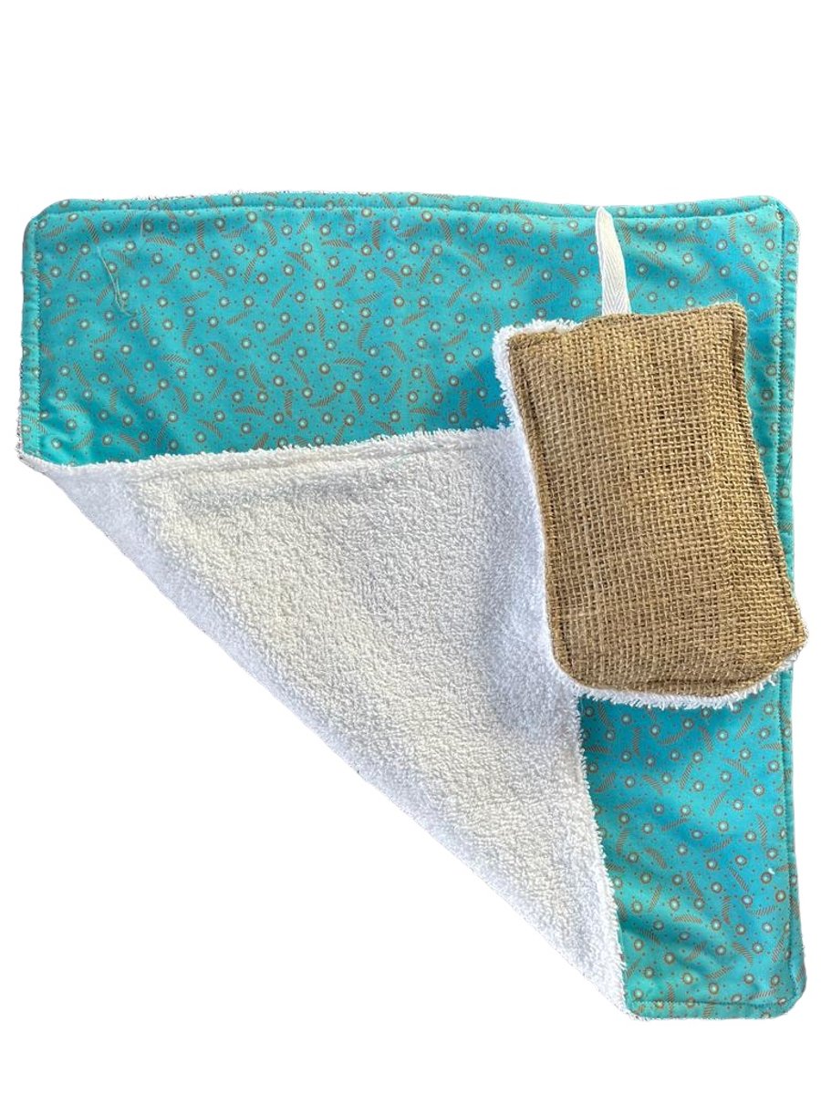 Natural Reusable Cleaning Wipe and Scrub Spong... - Folksy