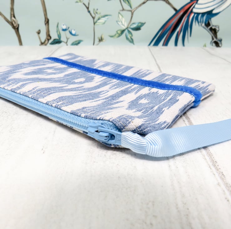 Abstract blue coin purse - Folksy
