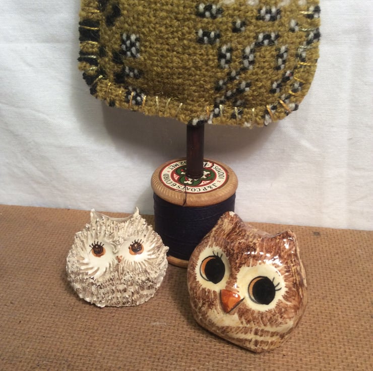 Cotton reel tree - medium mustard Welsh wool - Folksy