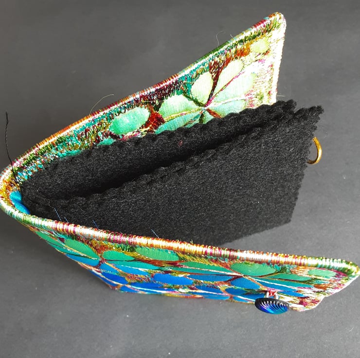 Sewing Needle Case with Free Machine Embroidery - Folksy