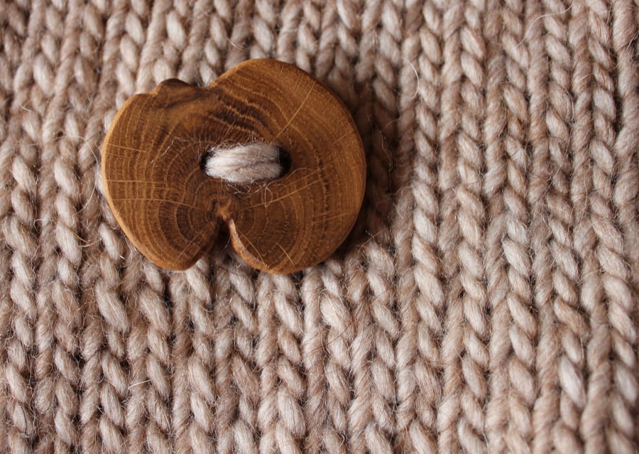 Big Handmade oak tree button - Folksy