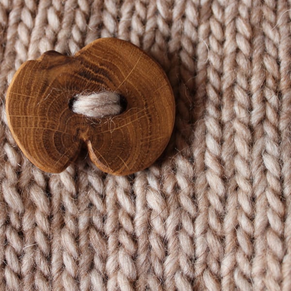 Big Handmade oak tree button - Folksy