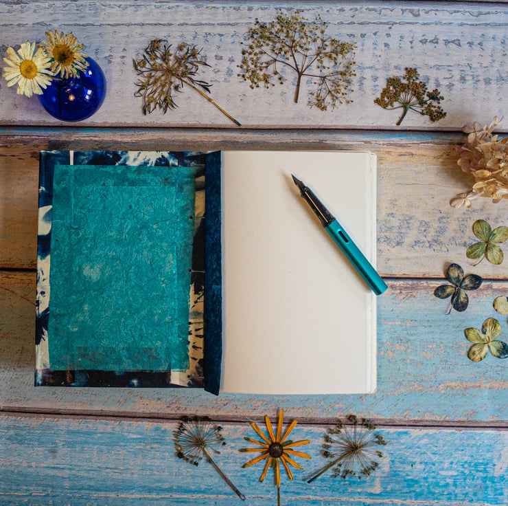 Tie-dyed Teabag Paper A5 Coptic Journal (Folksy... - Folksy