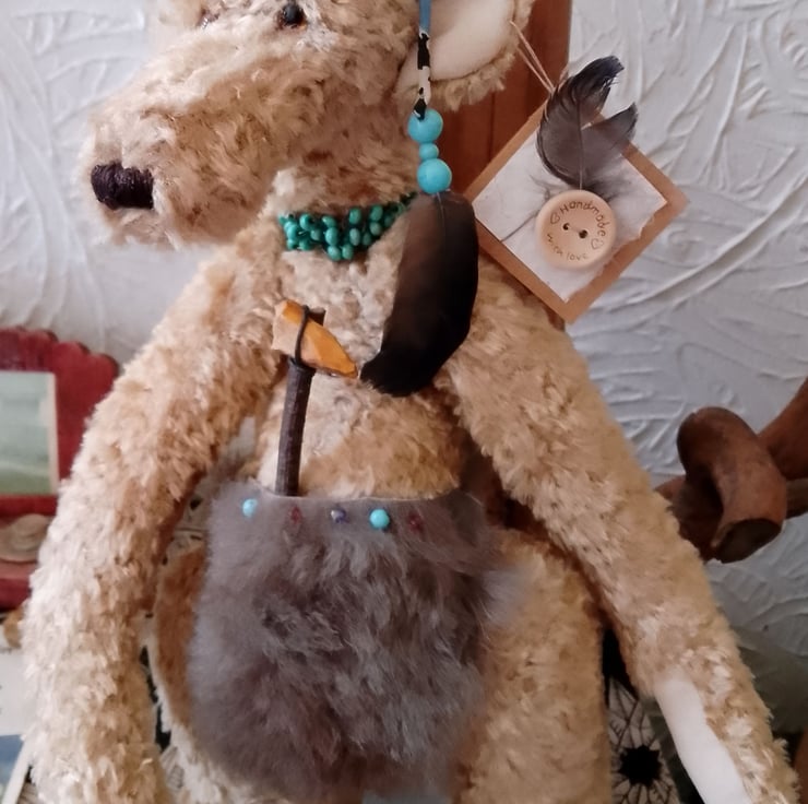 Native American German Schultz Mohair Bear - Folksy