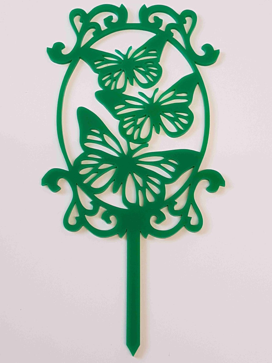 Acrylic Cake Topper - Butterflies in Frame - La... - Folksy