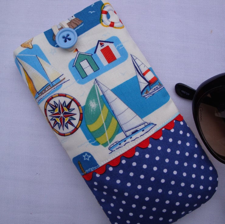 Handmade Cotton and Linen Glasses case - sun g... - Folksy