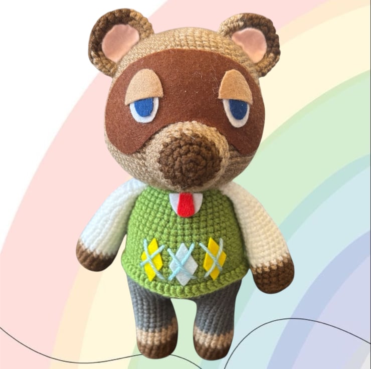 Handmade ANCH Tom Nook Amigurumi Finished Toy - Folksy
