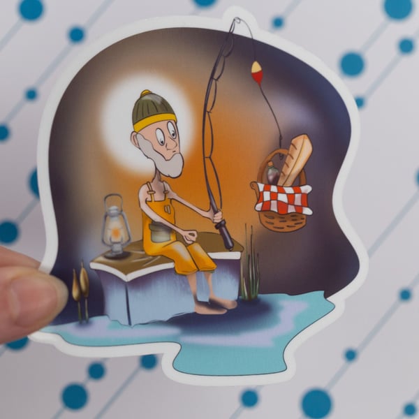 The Fisherman Sticker - Folksy