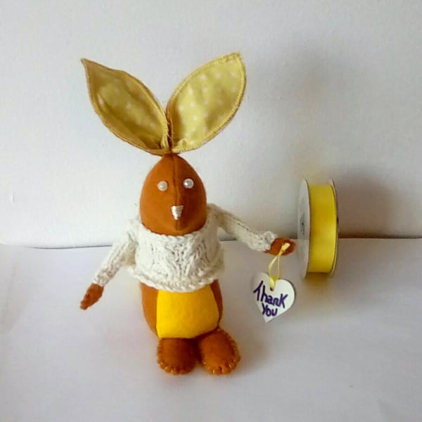 Felt Rabbit, Rabbit Gift, White Rabbit, Mum Gif... - Folksy