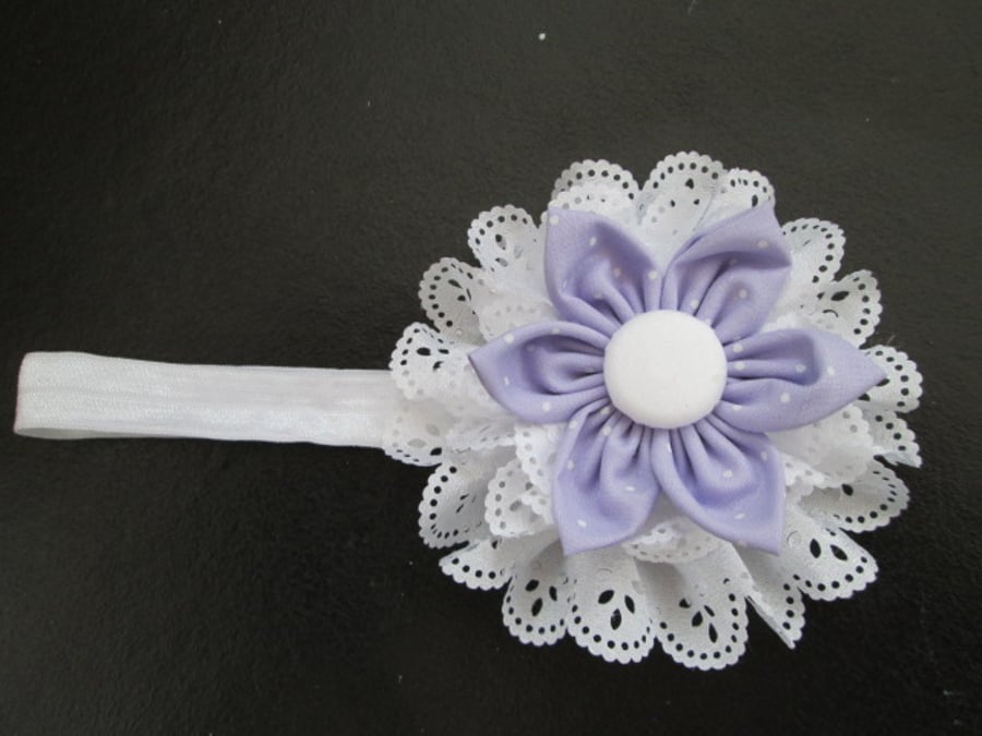 Flower hair band - Folksy