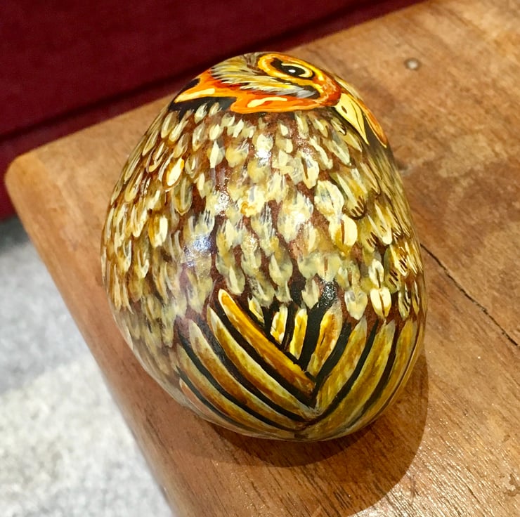 Chicken hand painted pebble garden rock art wil... - Folksy