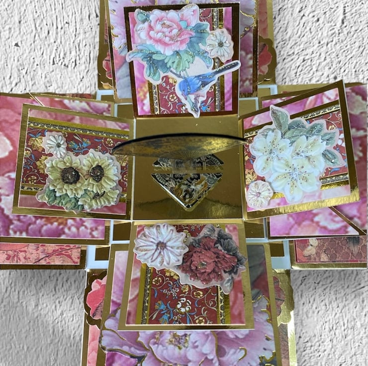 Japanese Inspired 3D Exploding Box Card. Explod... - Folksy