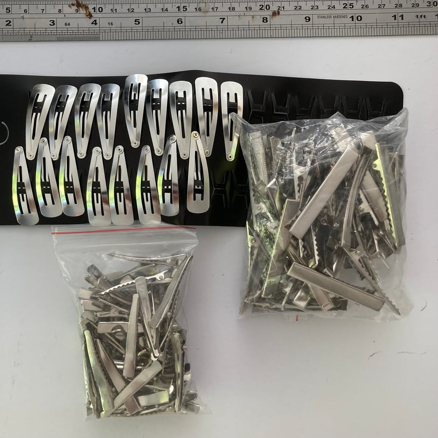 Crocodile clips 4.5cm and 5.5cm and spring hair... - Folksy