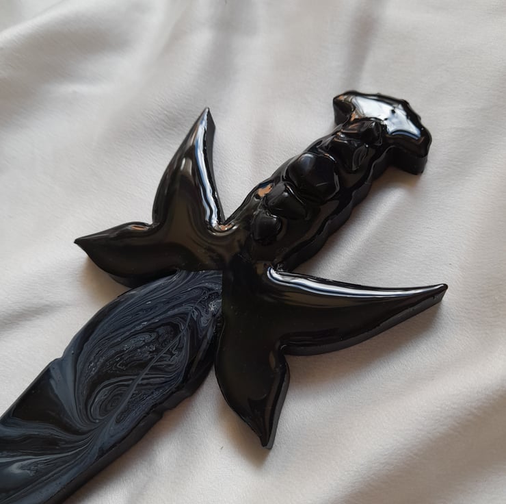 Decorative Symbolic Obsidian Fae Witch Resin Da... - Folksy