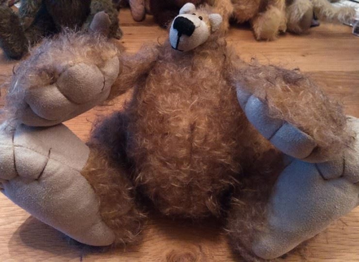 8" Mohair Wacky Handmade Teddy Bear - Folksy