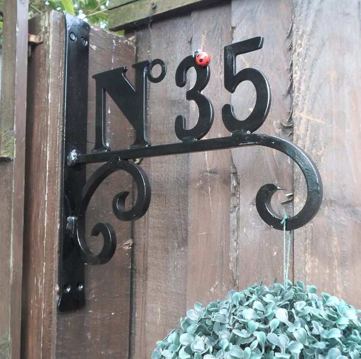 Custom Number Hanging Bracket..................... - Folksy