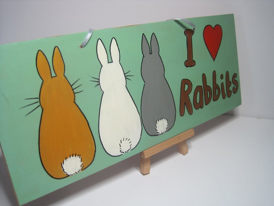 Bunny Rabbit Hutch or Shed Sign Painting - Folksy