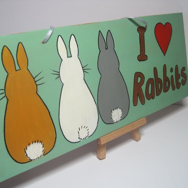 Bunny Rabbit Hutch or Shed Sign Painting - Folksy