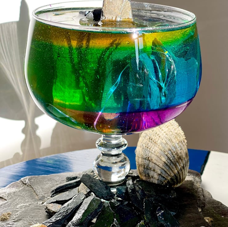 Welsh SeaSlate Snowdon inspired LED Battery Tab... - Folksy