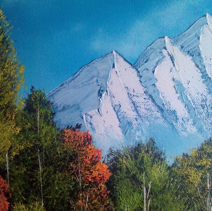 Forest Tree's, Mountain Original Oil Painting - Folksy