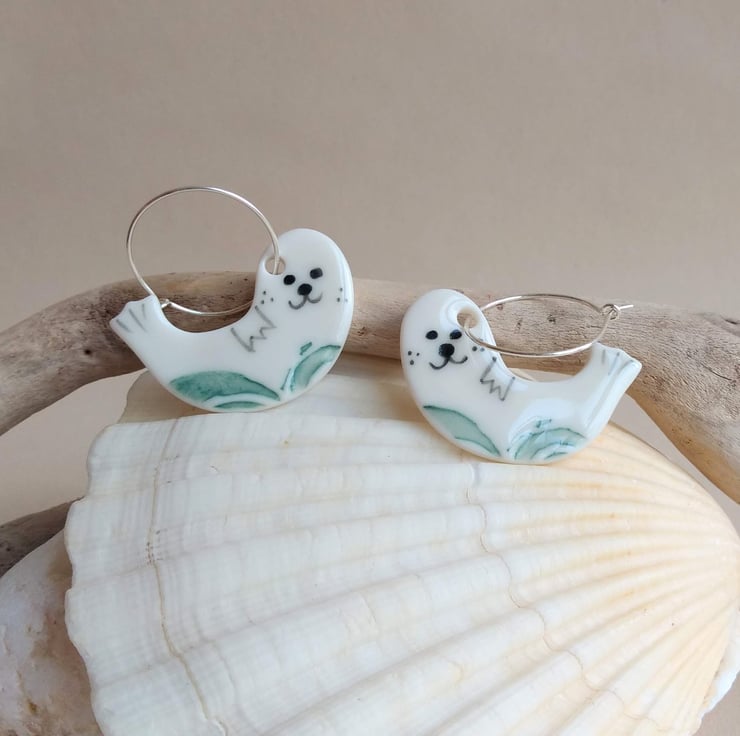 Handmade Stoneware Porcelain Ceramic Seal Hoop ... - Folksy