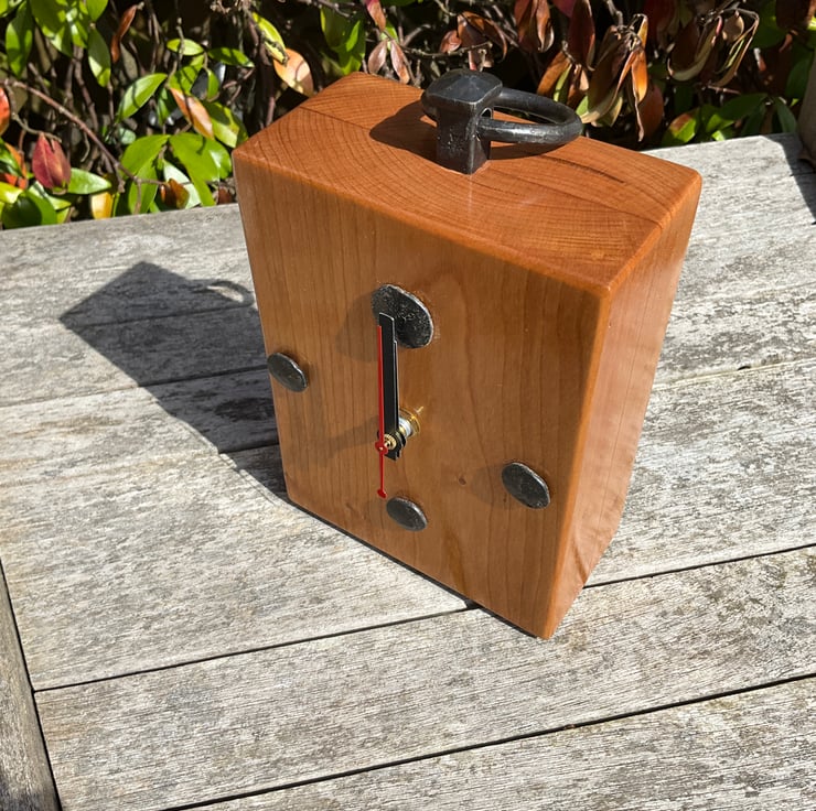 Rustic Cherry Wood Clock (WC23) - Folksy
