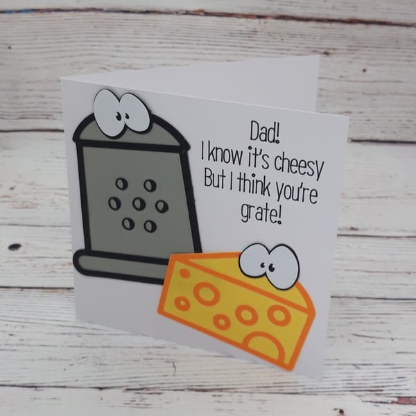 Funny Cheesy Father's Day Card, Cheesy Card for... - Folksy