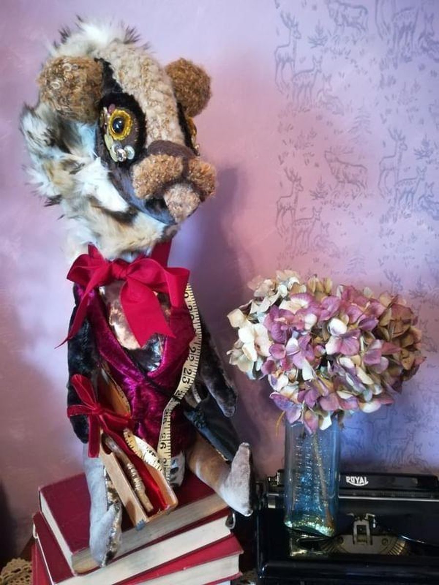 Magical art creature, Primitive textile art Lio... - Folksy