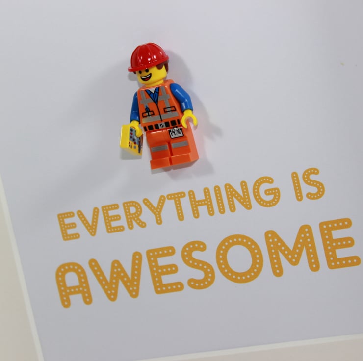 EVERYTHING IS AWESOME - THE LEGO MOVIE - FRAMED... - Folksy