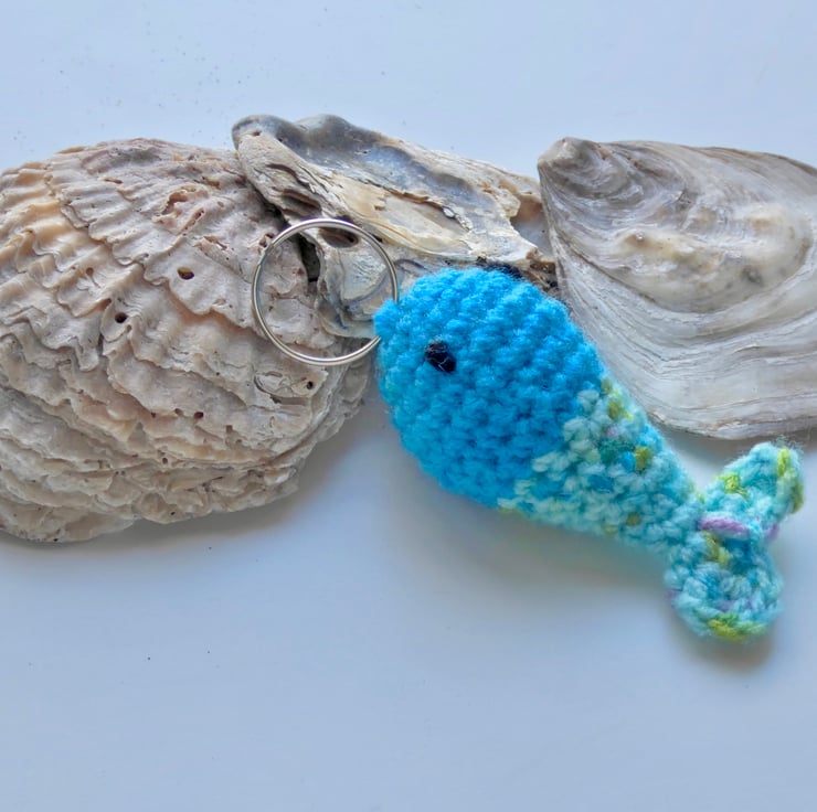 Fish keyring, crochet fish, crochet keyring - Folksy