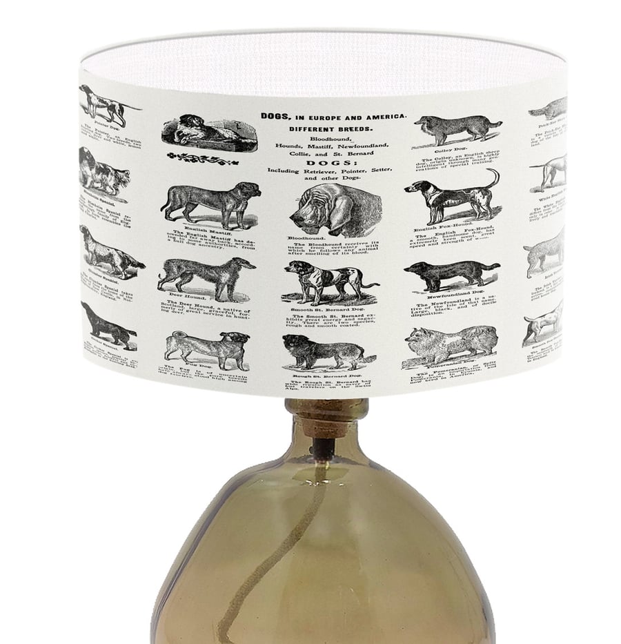Dog Breed Design Lampshade Art Lampshade - Lamp... - Folksy