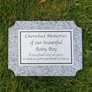 Grey Granite Baby Infant Memorial Plaque Flat ... - Folksy