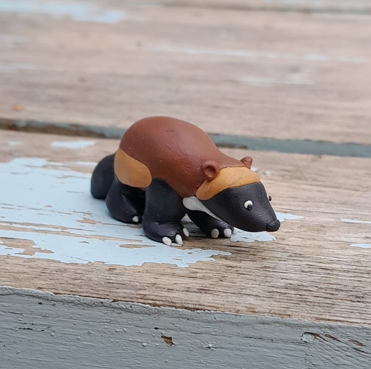 Wolverine animal cute figurine, gulo gulo minia... - Folksy