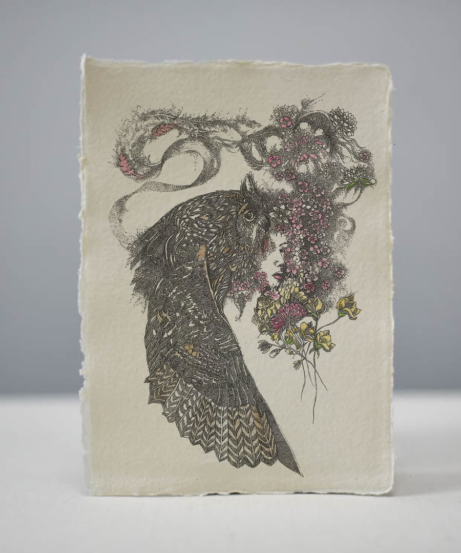 Limited edition - Blodeuwedd - Goddess of flowers - Folksy