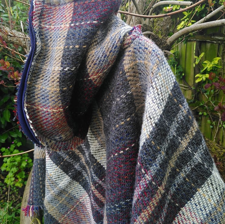 Ethical Wool and Fleece lined Poncho with Hood ... - Folksy