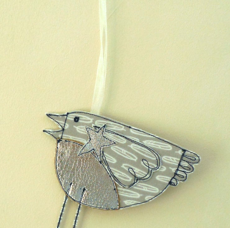 Birdie- Silver 'Mr Robin' - Folksy